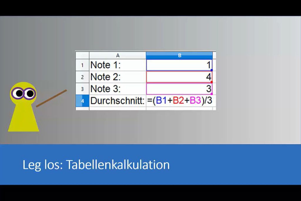 Tabellenkalkulation Einfuehrungsvideo thumb1 – Informatik Schulbuch
