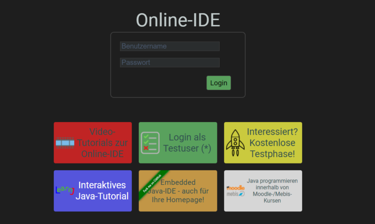 Online-IDE – Informatik Schulbuch